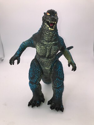 GODZILLA 10" FIGURE KO BOOTLEG BLUE & BLACK YELLOW FINNS SOFT RUBBER | eBay
