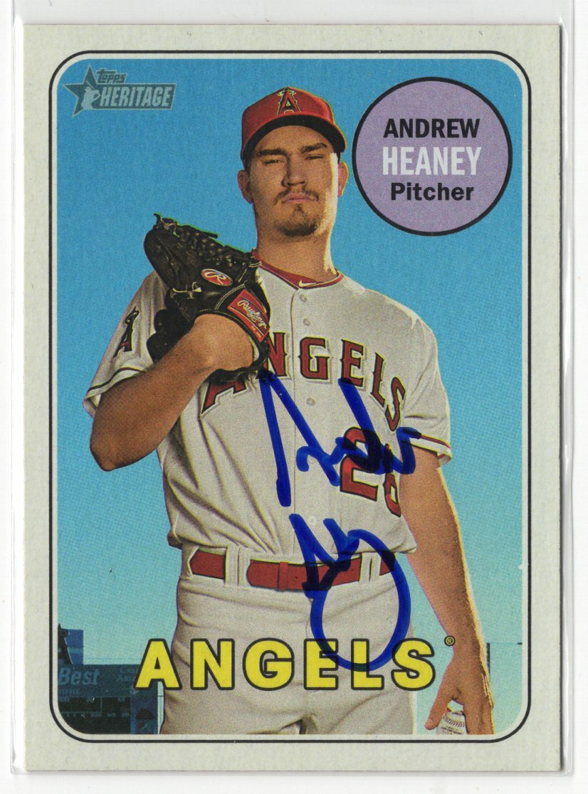 ANDREW HEANEY Signed Autographed 2018 Topps Heritage Baseball Card ...