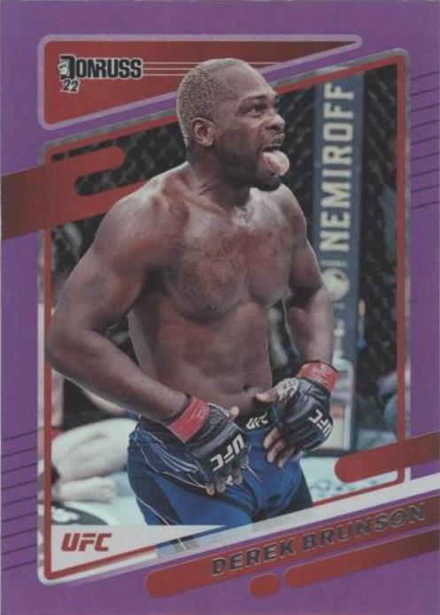 2022 Donruss UFC - Derek Brunson #77 Purple Flood for sale online | eBay