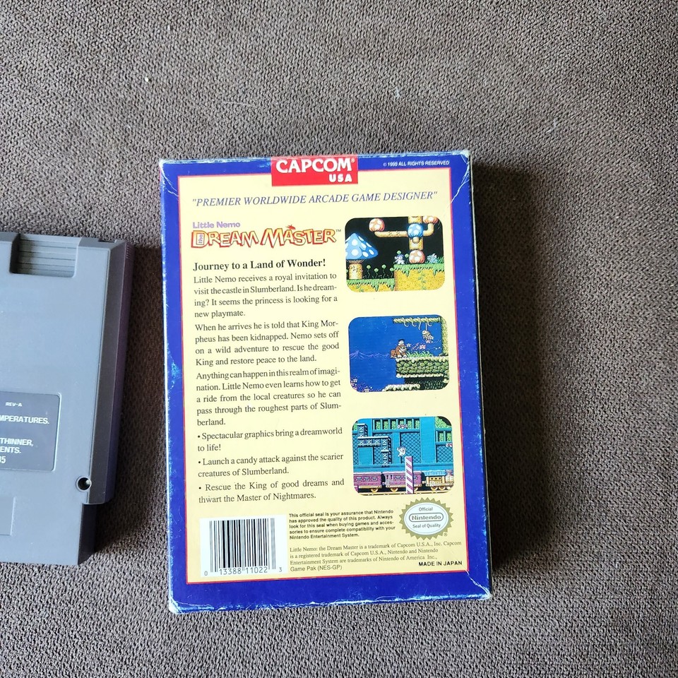 Little Nemo Dream Master Nintendo NES Capcom With Box No Manual B11 | eBay