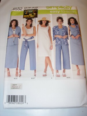WOMENS UNCUT SIMPLICITY 4552 Sewing Pattern PANTS SKIRT DRESS SIZE 20W ...