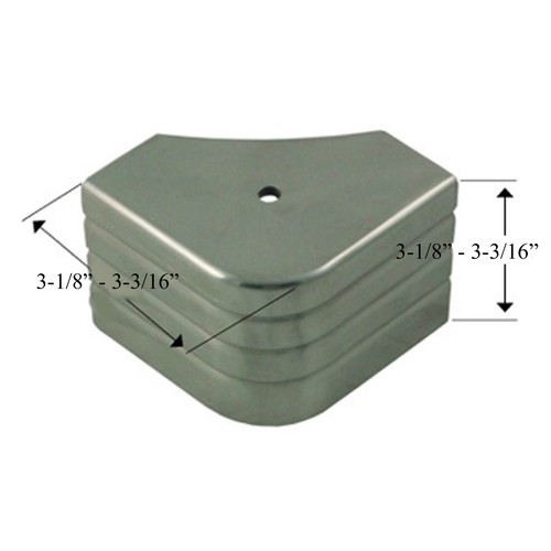 CREST STYLE CORNER CAP CASTING PONTOON ALUMINUM DECK CORNER ITEM ...