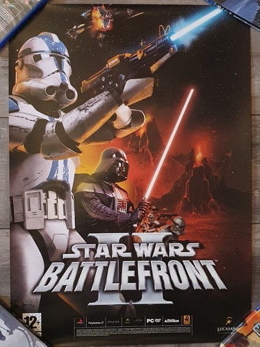 STAR WARS BATTLEFRONT 2 - PLV POSTER DOUBLE OFFICIEL EDITEUR DE 2002 ...
