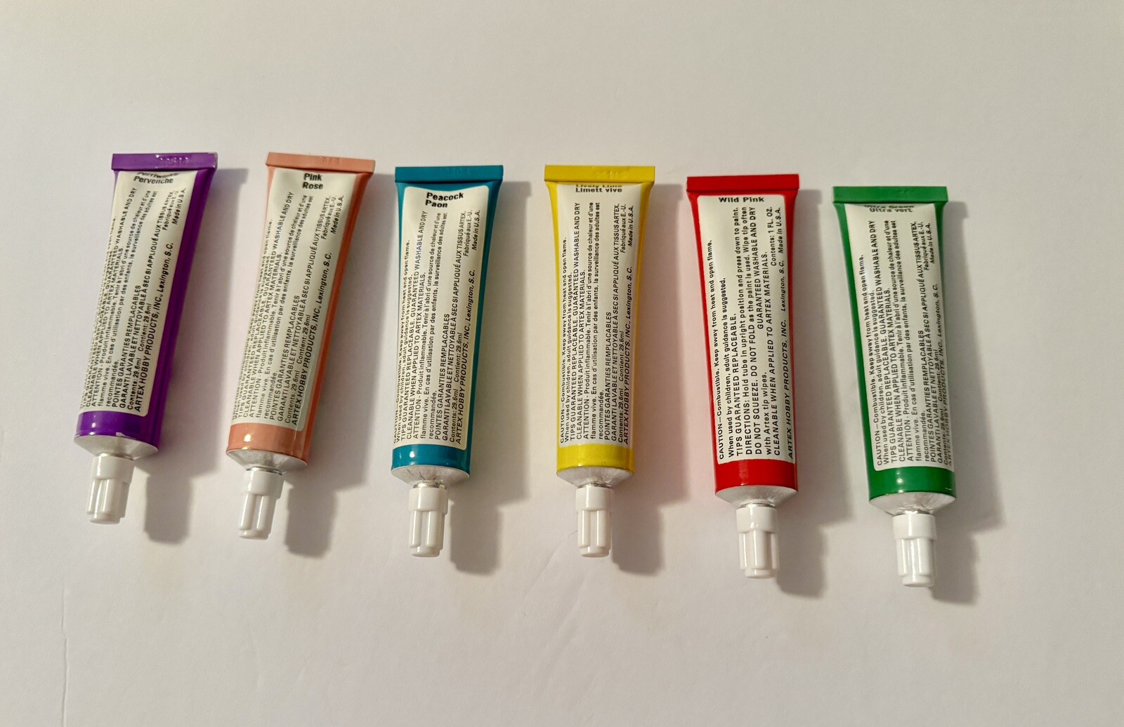 Lot of 6 ARTEX Vintage Fabric Paint Tubes Pens Liquid Embroidery Lot #3 ...
