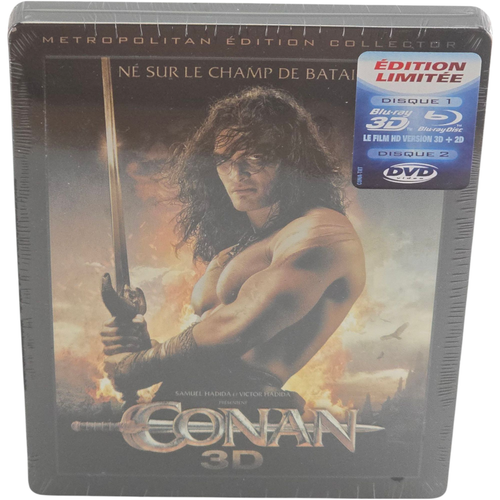Conan Blu-Ray 3D+2D+DVD Steelbook Débossé Jason Momoa, Stephen Lang ...