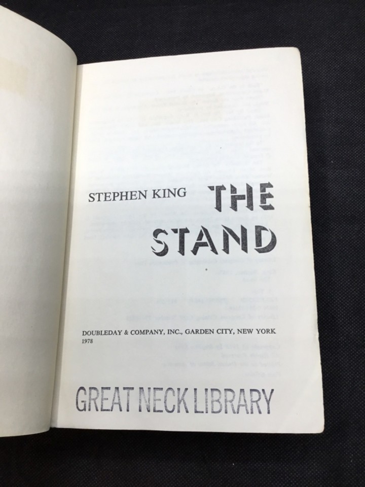 RARE The Stand 1ST ED. 1ST PRINT Stephen King [Doubleday 1978 ...
