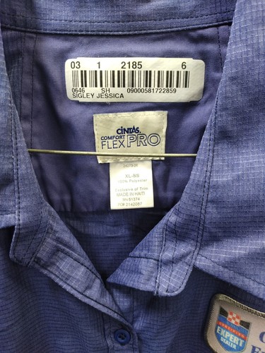 4X Cintas Men's comfort Flex PRO Blue Size XL short sleeve work shirts ...