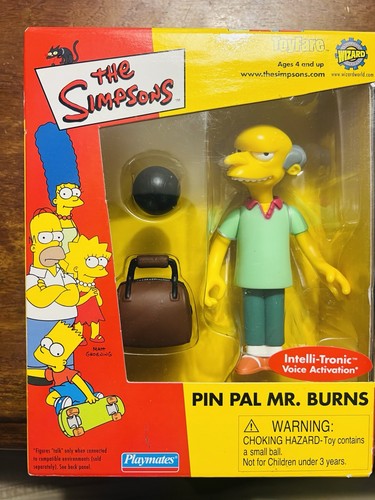 The Simpsons Pin Pal Mr. Burns Action Figure Playmates Intelli-Tronic ...