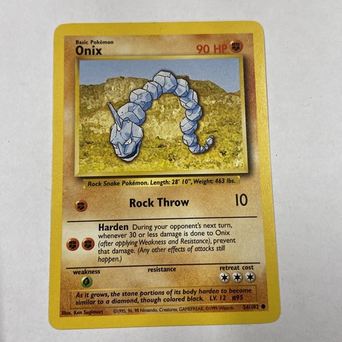 Pokemon 84/130 Onix Base Set 2 Common NM | eBay