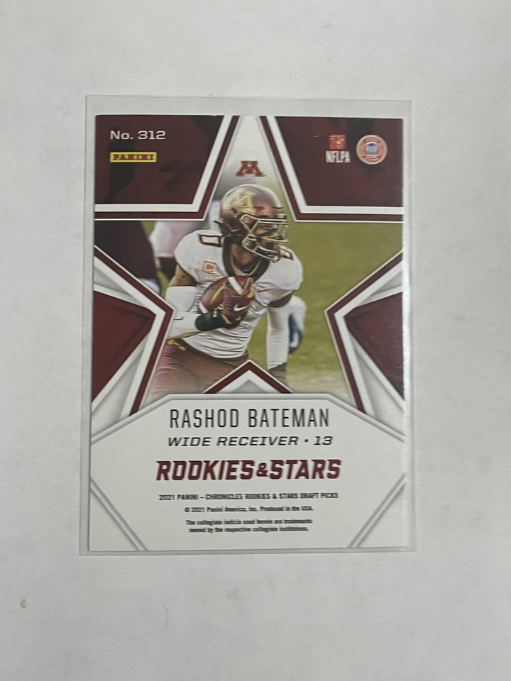 RASHOD BATEMAN 2021 Panini Chronicles Draft Picks Rookies & Stars ...