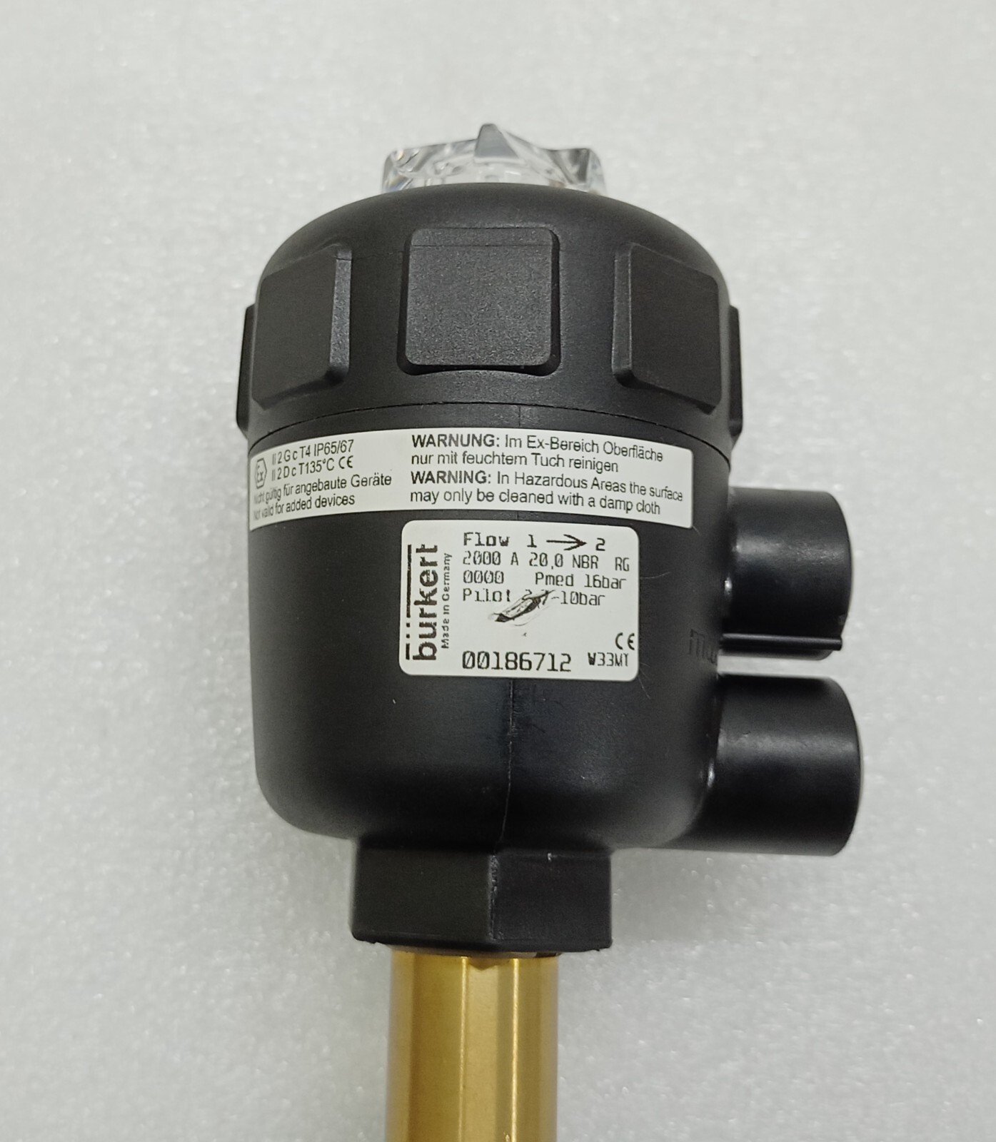 Burkert SY01CS Piston Actuated Valve 166830 W33MT | eBay