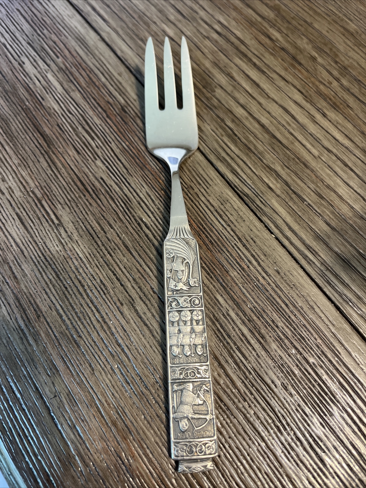Salad Fork Konge-Tinn Hardanger Pewter King Olav Royal Pewter Viking ...