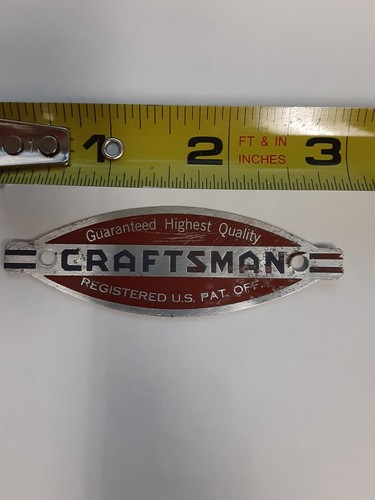 craftsman vintage power tool metal ID TAG BADGE King Seeley | eBay