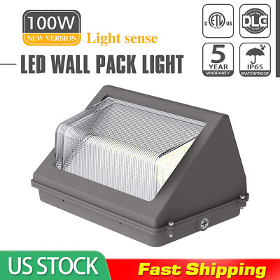 100 Watt LED Wall Pack Light Commercial Industrial Light Fixture with ...