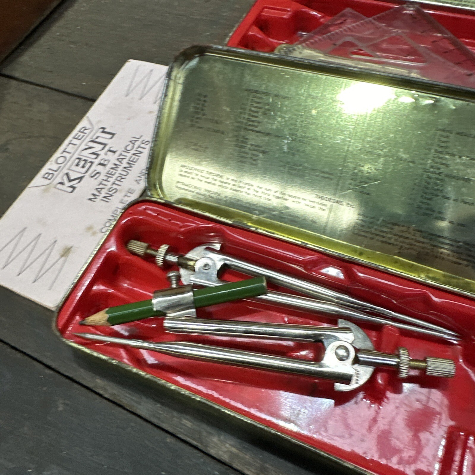 Kent Mathematical Instruments Vintage Tins X 2 With Some Contents | eBay