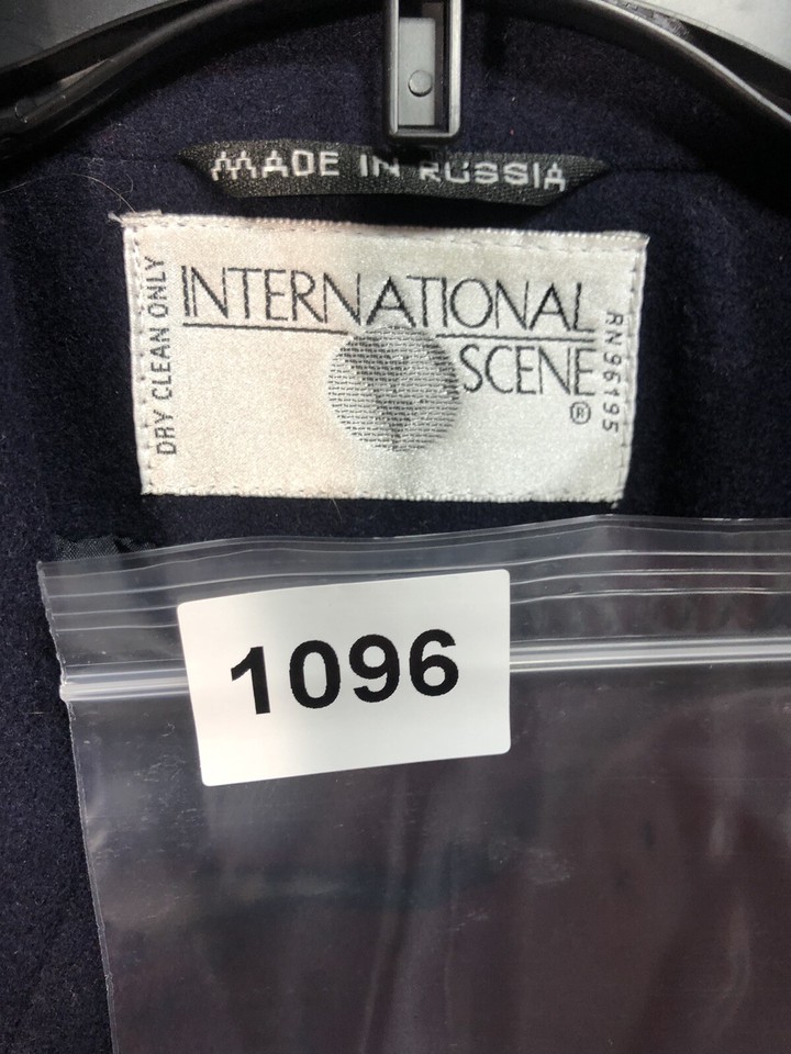 Vintage International Scene navy womens size 12 double breasted wool ...