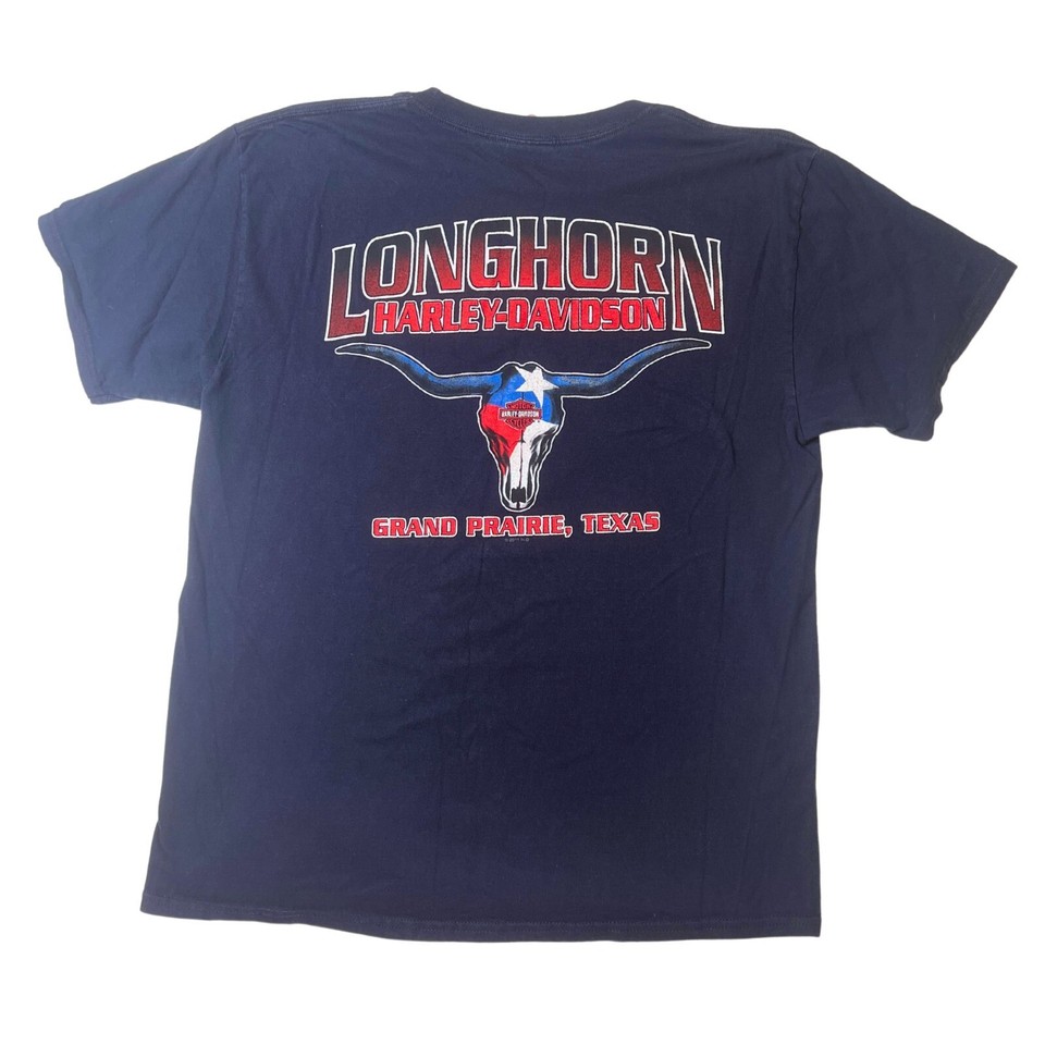 Harley Davidson Eagle Black T-Shirt - Large - Grand Prairie Longhorn ...