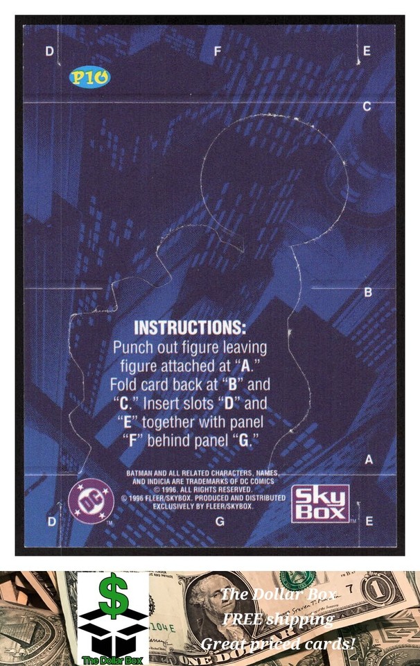 1996 SkyBox The Adventures of Batman & Robin Action Packs #P10 Penguin ...