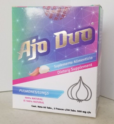 AJO DUO PULMONES (60 TABS.) ASMA BRONQUITIS SINUSITIS SAME DAY FREE ...