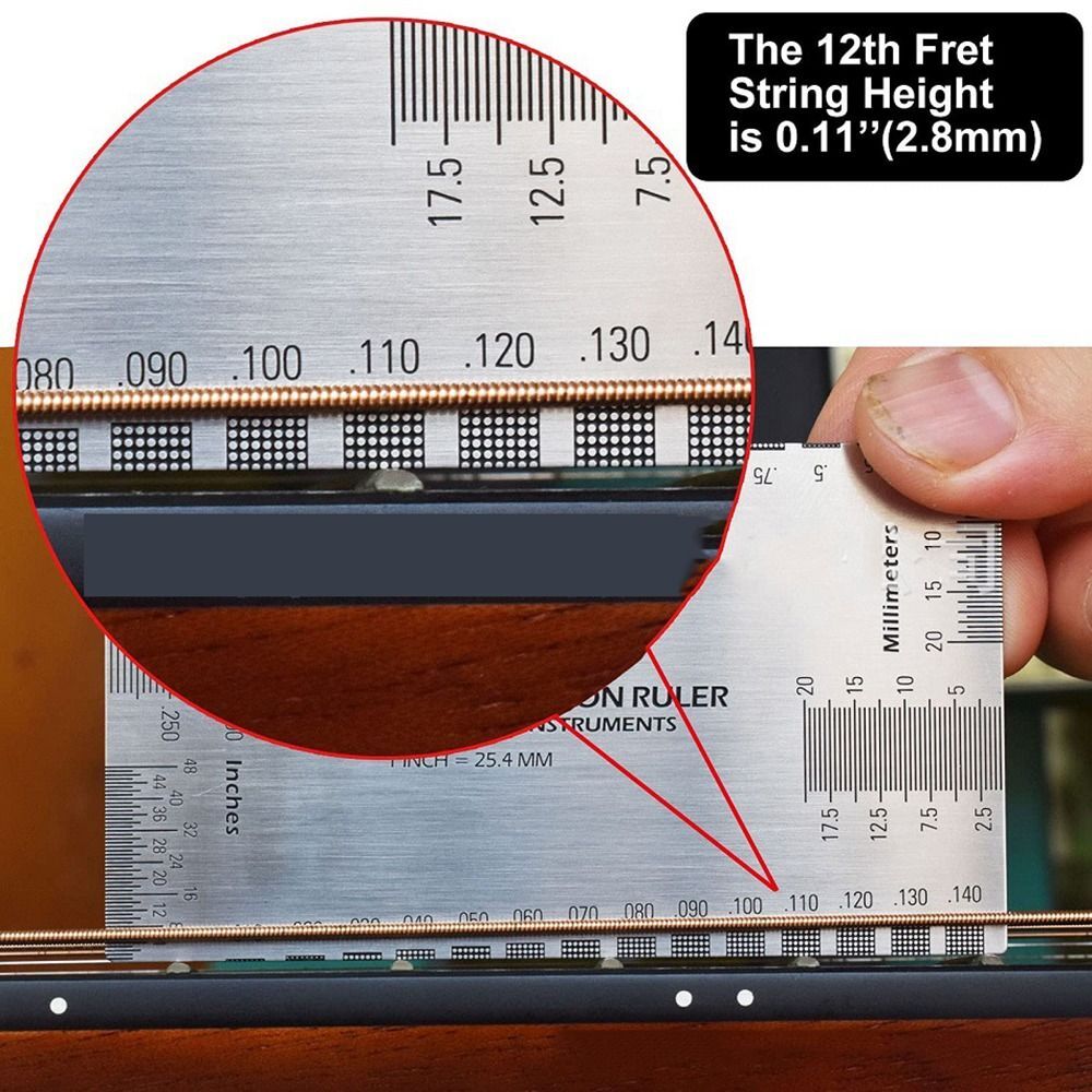 Setup Guitar Measuring Luthier String Gauge Ruler Caliper Height ...