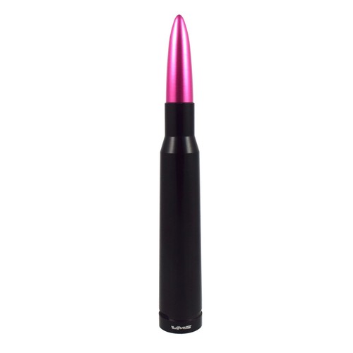 Anti-Theft Black With Pink Tip 50 Caliber Bullet Stubby Antenna AM FM ...
