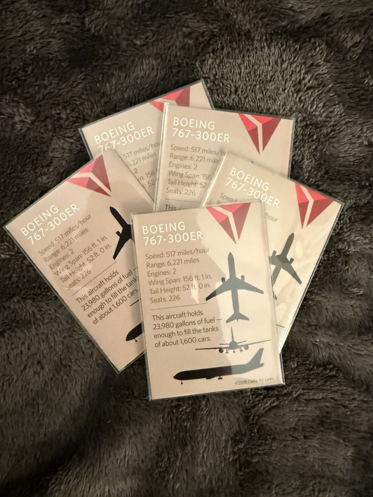 Delta B767-300 #35 Trading Card Pack Of 5 Holographic Cards | eBay