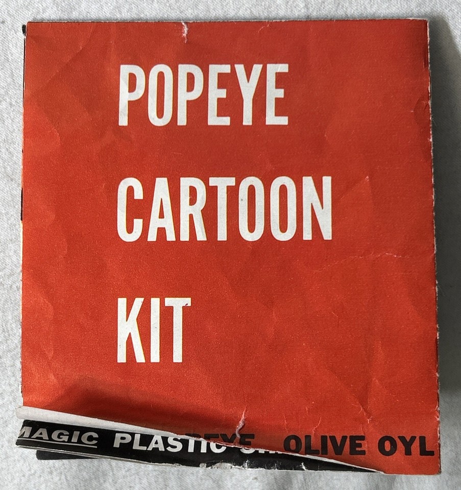 Colorforms Popeye Cartoon Kit Open Box Incomplete 1957 Vintage Art Toy ...