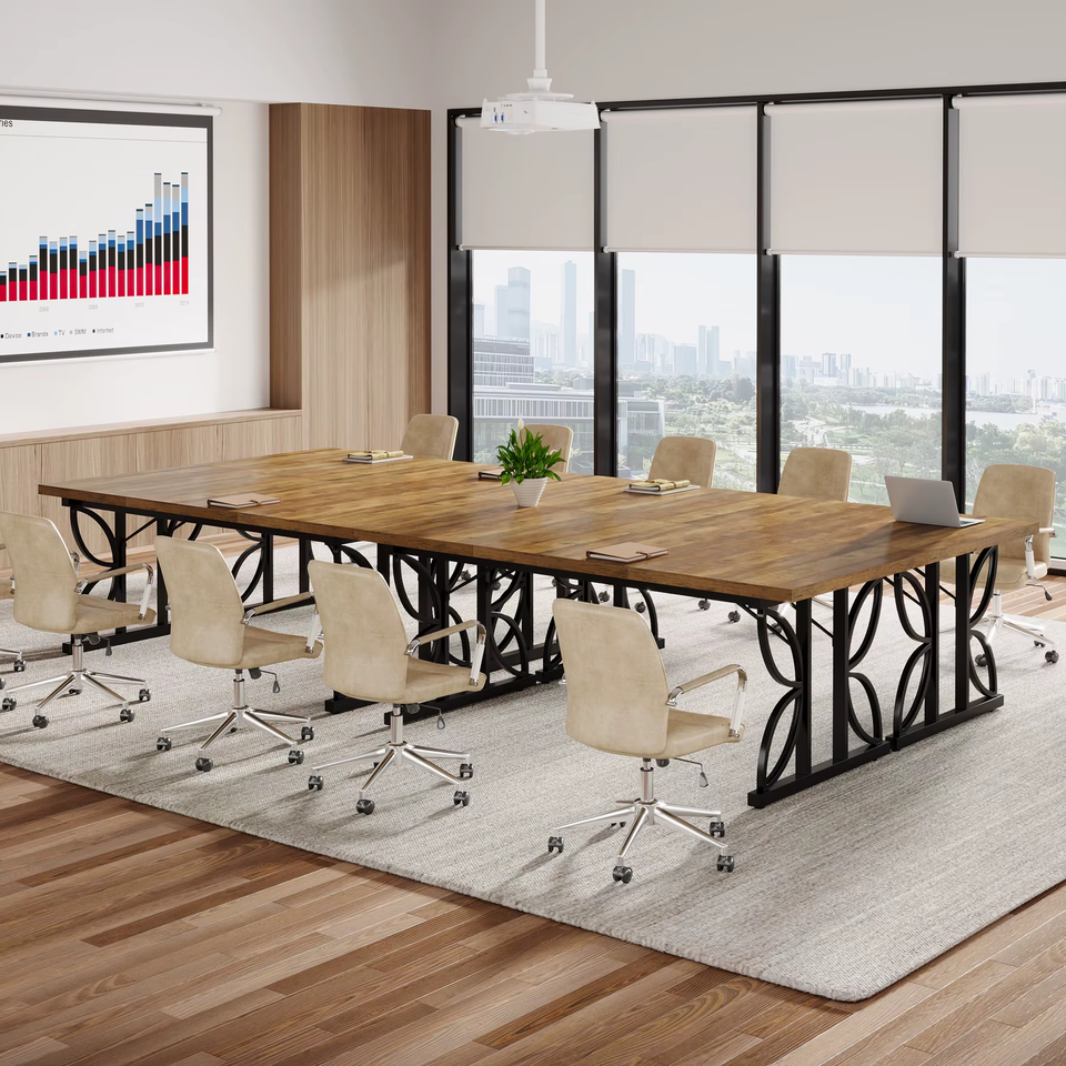 Computer Desk 180cm Metal Frame Large Executive Table Modern Office ...