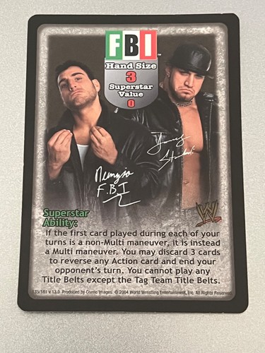 FBI Superstar Card - WWF/WWE Raw Deal | eBay UK