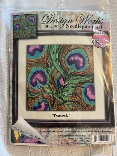 Design Works needlepoint peacock Kit New | eBay