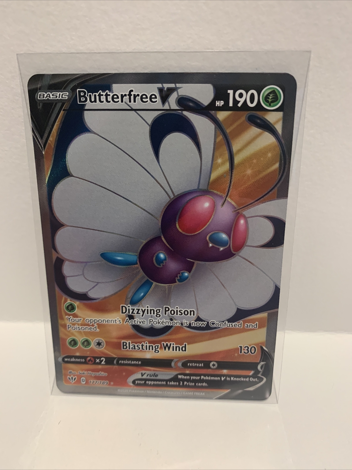Butterfree V 177/189 - Darkness Ablaze - Full Art Pokemon Card - NM ...