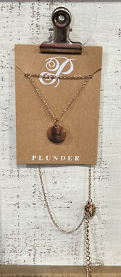 Plunder Design Trendy Fashion Jewelry Roségold Tone Coin Chain Necklace ...