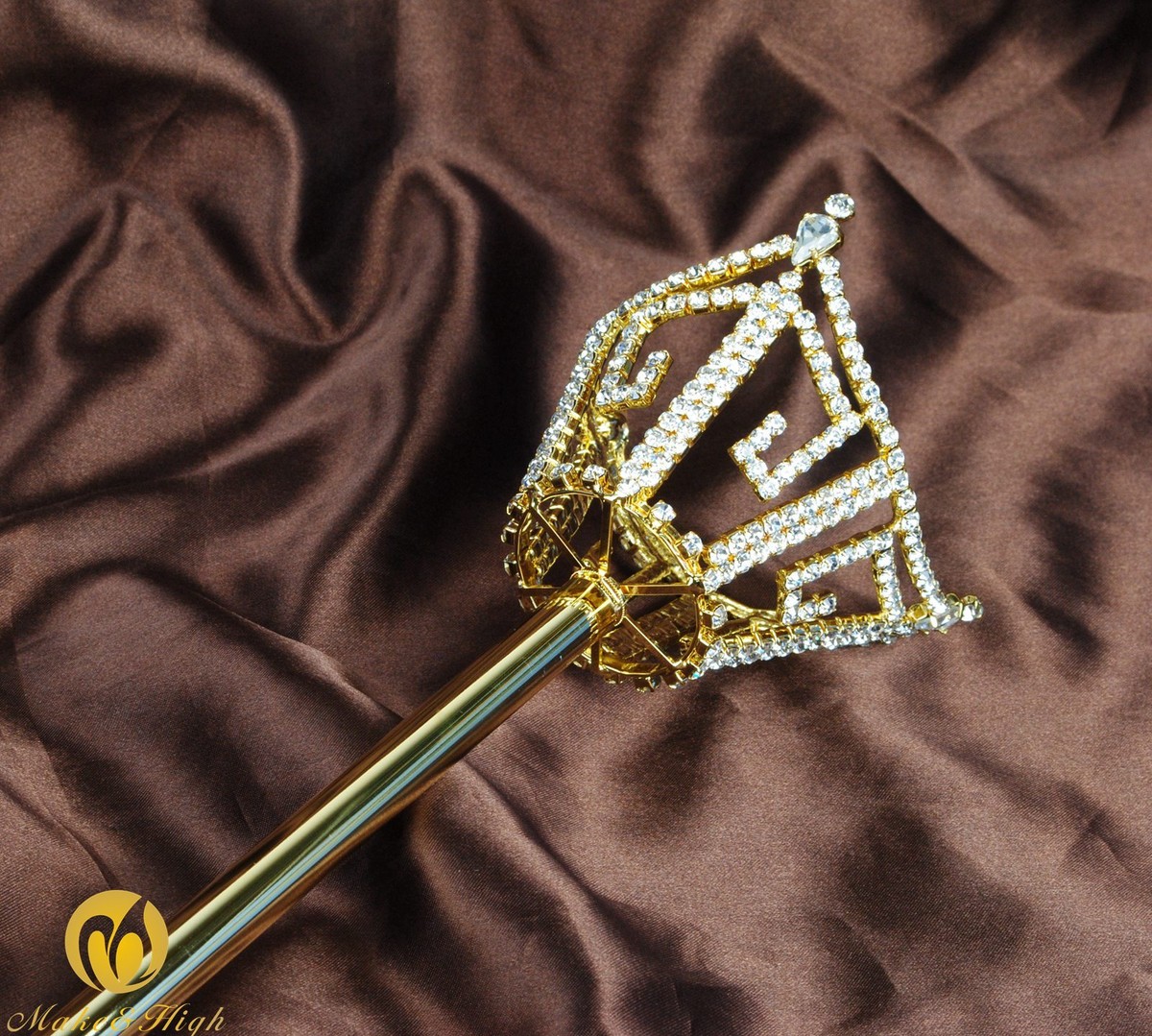 Queen Scepter And Crown HAIQILIN Queen Scepter Crystal Magic Wand For
