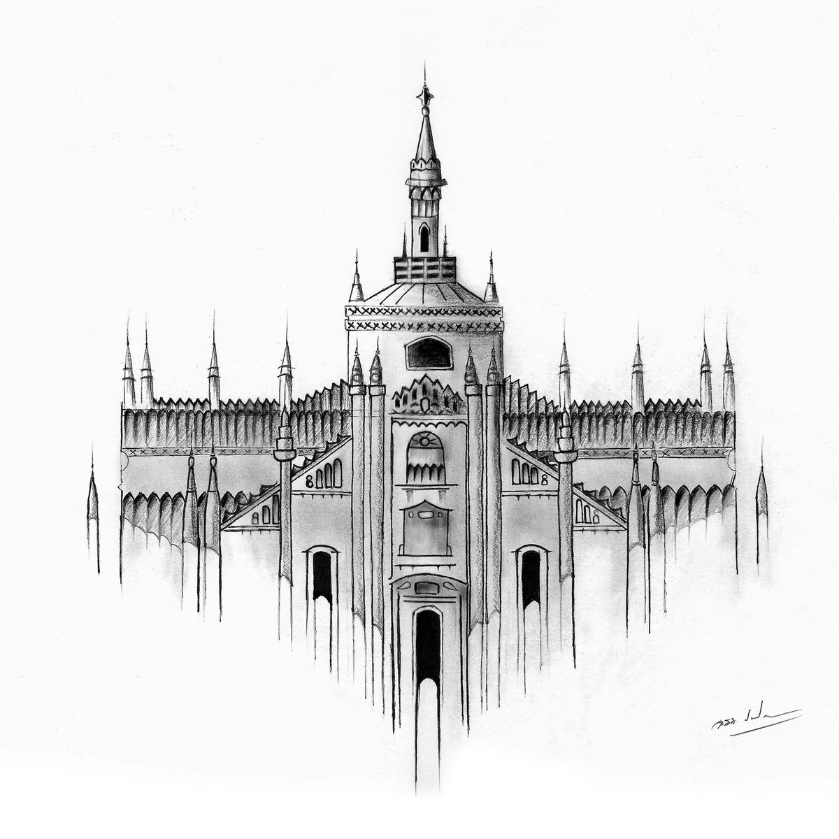 Architecture Hand Drawing Elevation Architectural Sketches