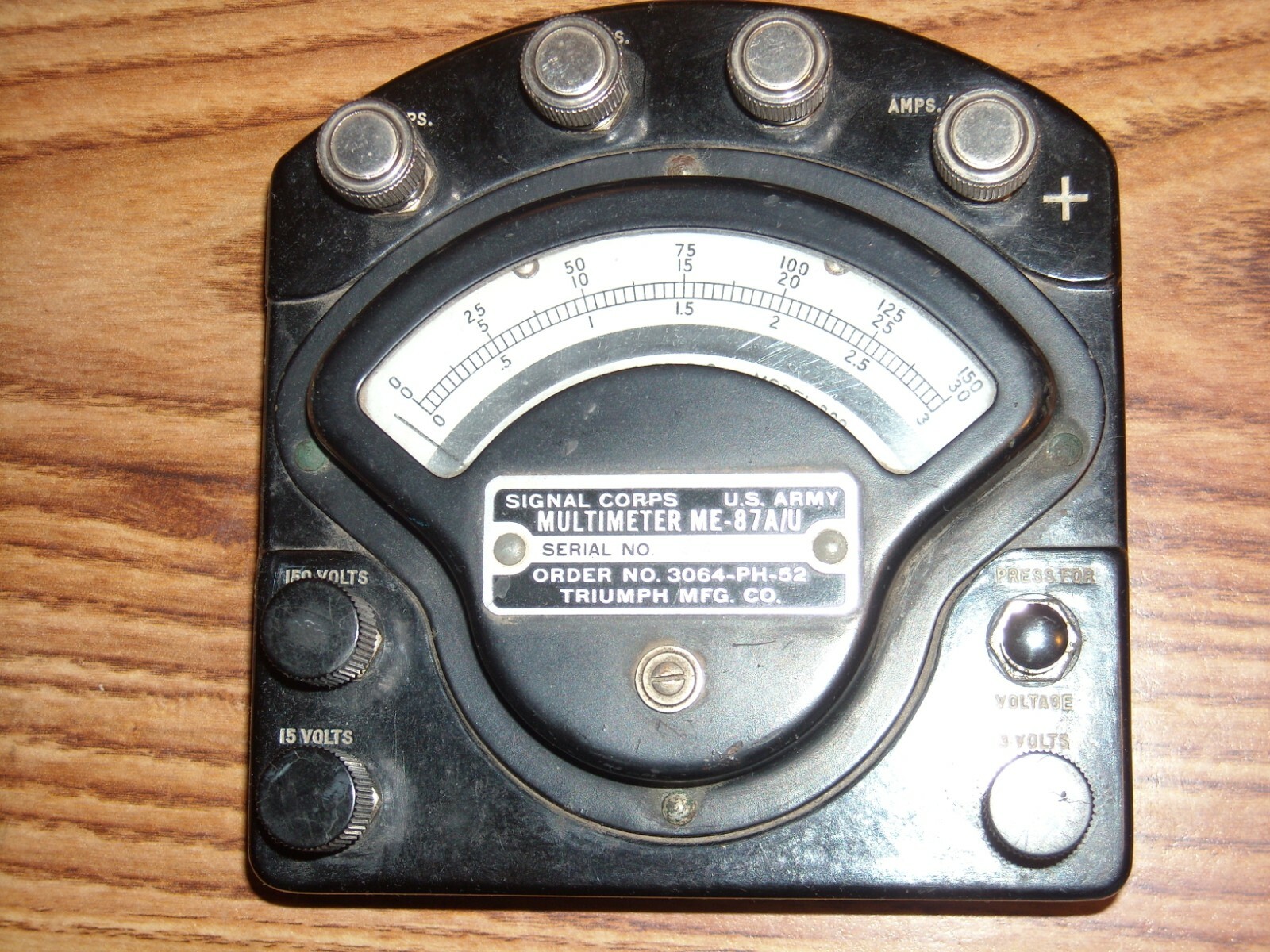VINTAGE MILITARY SIGNAL CORPS US ARMY ME-87 A/U MULTIMETER MODEL 380 ...