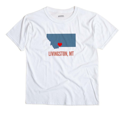 Livingston Montana MT T-Shirt HEART | eBay