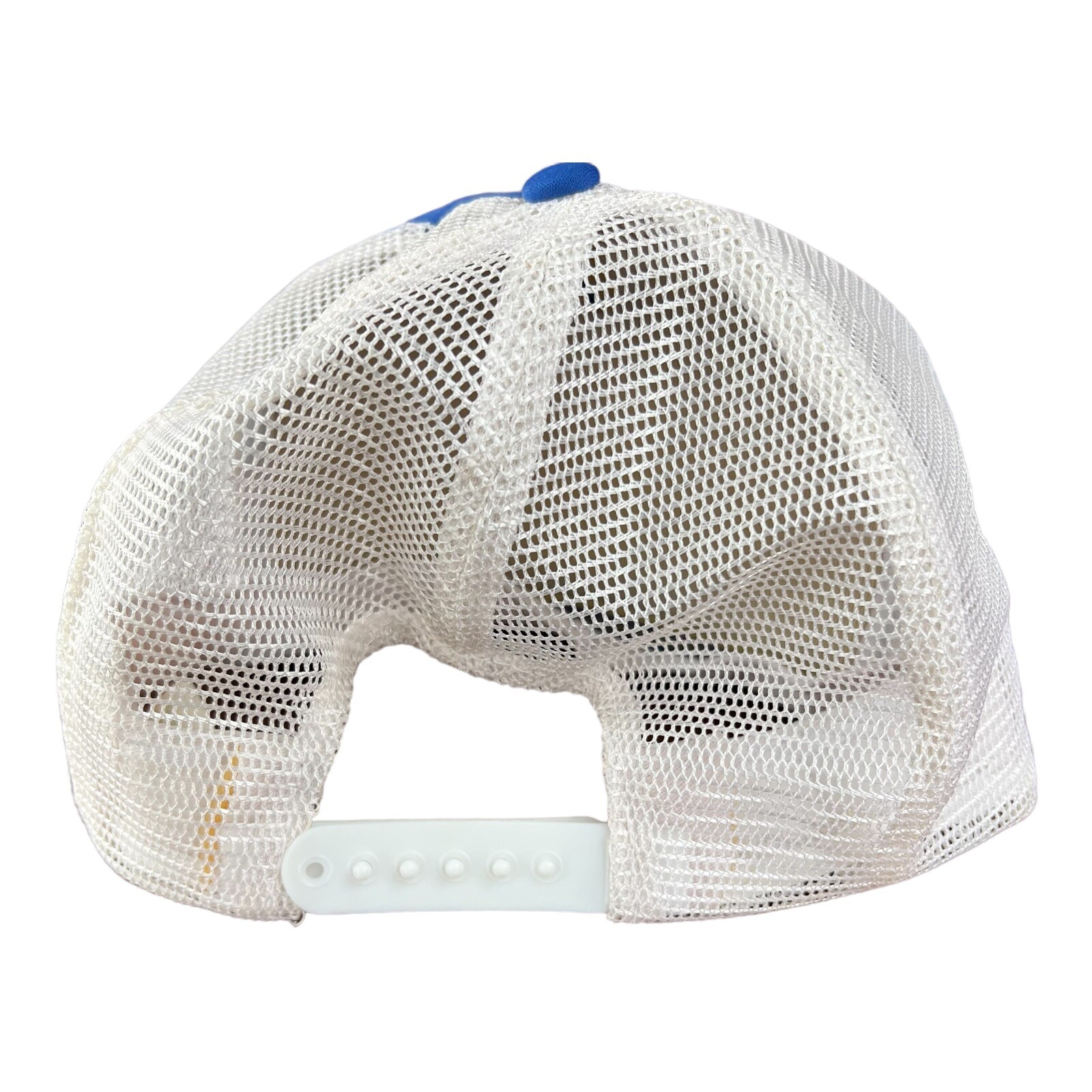 VTG Pioneer Seed Hat Cap Blue White Snap Back Mesh Trucker Rope Farmer ...