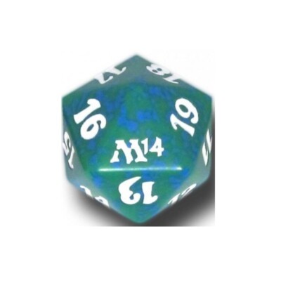 M14 GREEN Spindown Life Counter DICE D20 mtg Mana Dice | eBay Australia