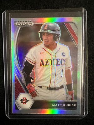 2021 Panini Prizm Draft Picks Silver Prizm Matt Rudick #216 San Diego 🔥 ...