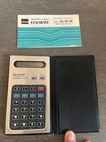Sharp ELSI-MATE EL-8130 Electronic Calculator w/ Case & Manual– Needs ...