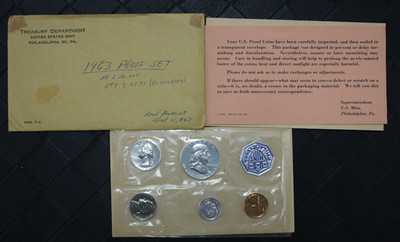 1963 US Mint Silver Proof Set With US Mint Envelope | eBay