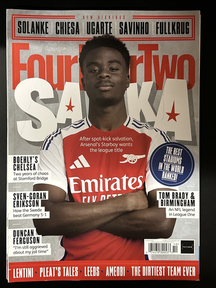 BUKAYO SAKA ARSENAL FOUR FOUR TWO MAGAZINE ISSUE 370 OCTOBER 2024 | eBay