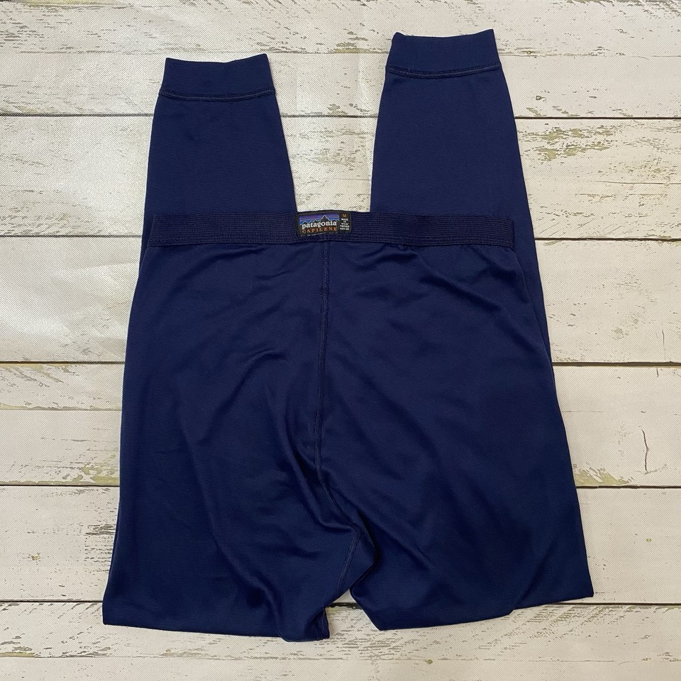 Patagonia Capilene Mens Medium Navy Blue Base Layer Long Johns Thermal ...