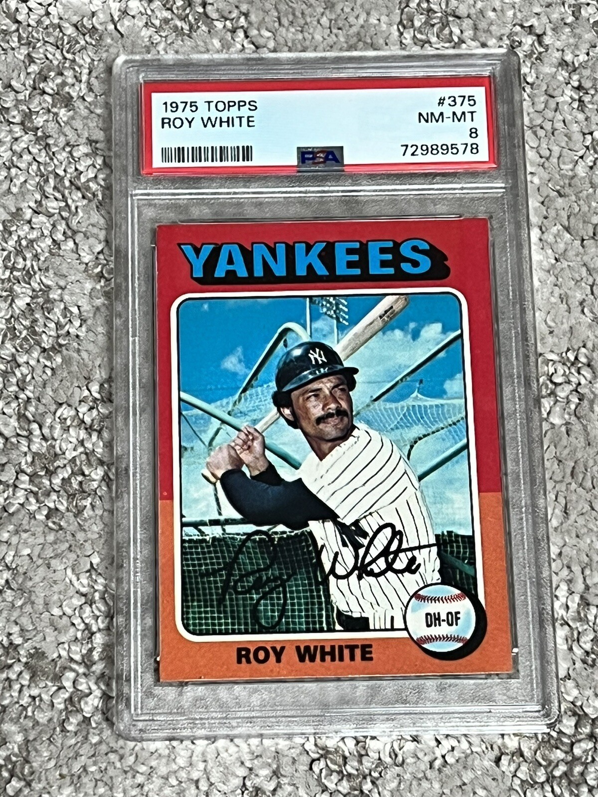 PSA 8 BASEBALL CARD 1975 TOPPS ROY WHITE NEW YORK YANKEES | eBay