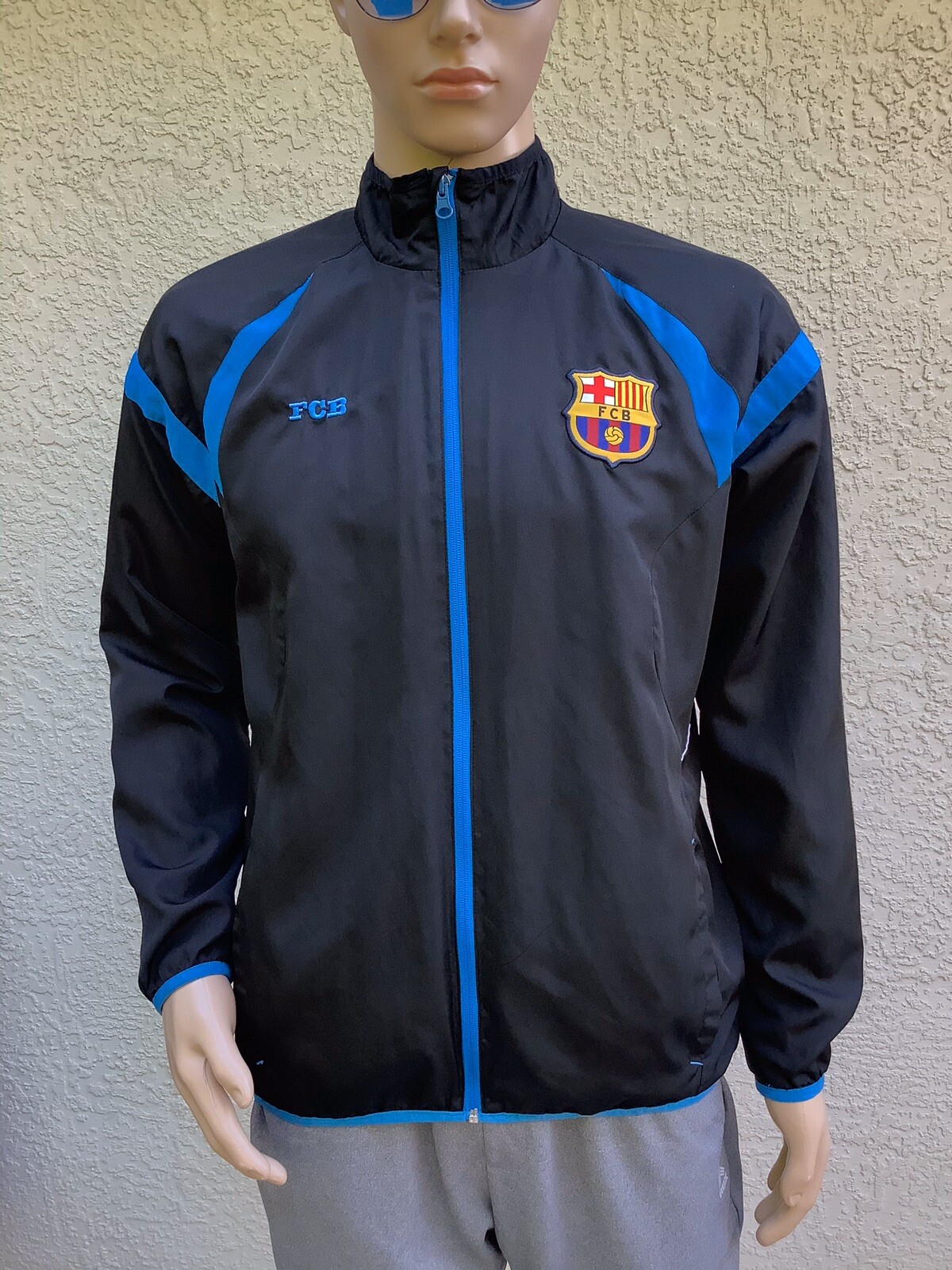 FCB Barcelona Futbol Football Soccer Full Zip Track Jacket LA LIGA men ...
