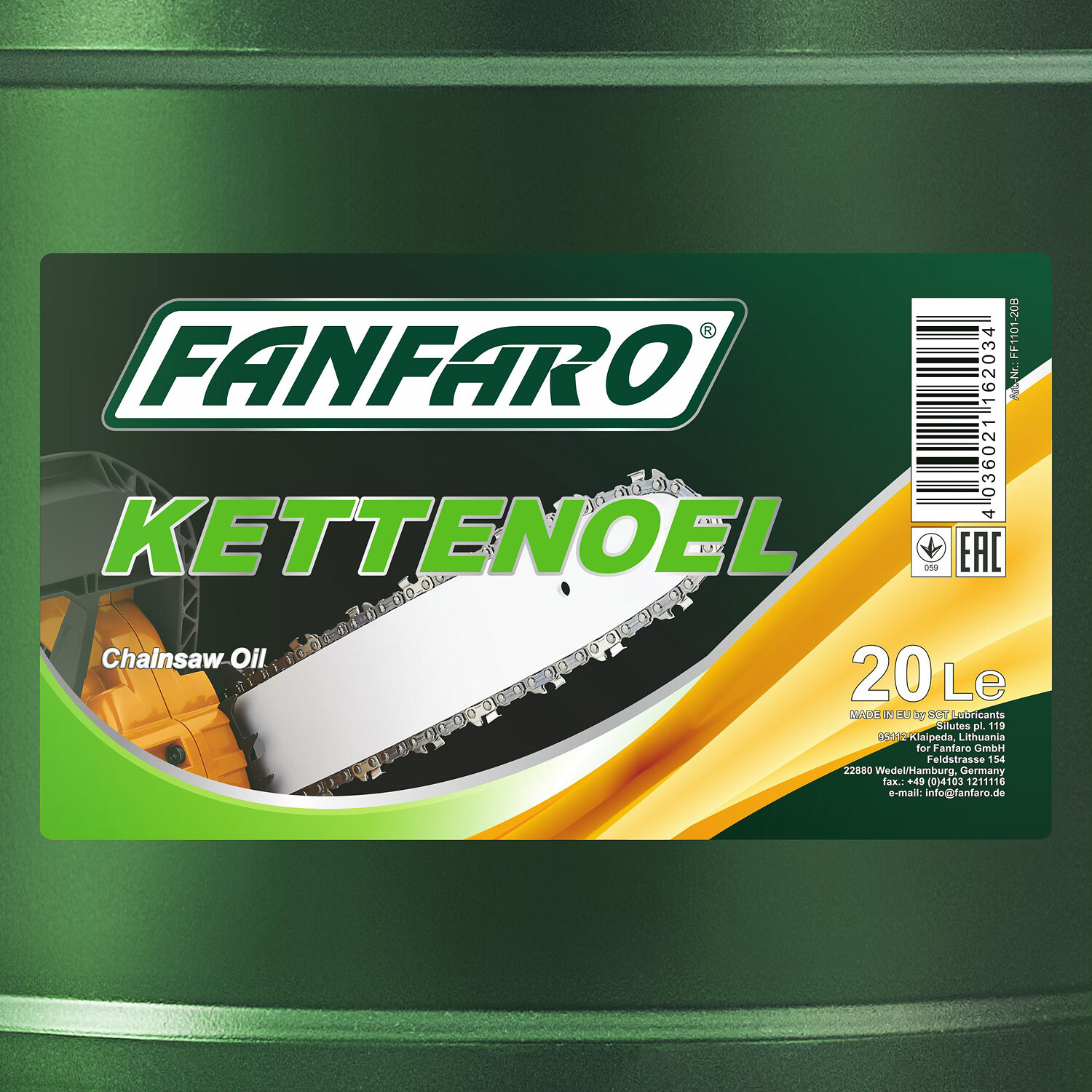 20 Liter Original FANFARO FF1101-20 Kettenoel Kettenöl Motorsäge ...