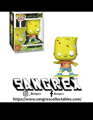 Funko POP Zombie Bart action figure vinyl figure 1027 The Simpsons w ...