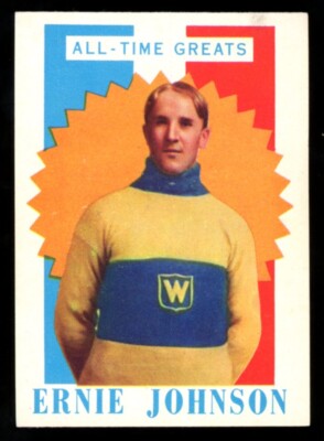 1960-61 TOPPS HOCKEY 4 Ernie Moose Johnson EX+ Montreal Wanderers All ...