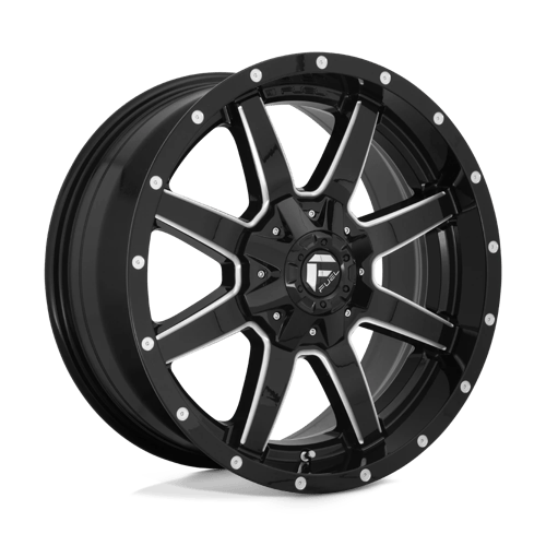 Fuel D610 Maverick Gloss Black Milled 1-Piece Wheels: 18x9, 8x180, 1 mm ...