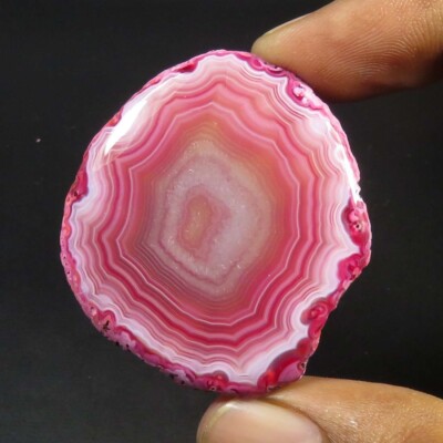 Natural Slice Smooth Gemstone 38x34 mm Red Geode Agate Slice Cabs 70 ...